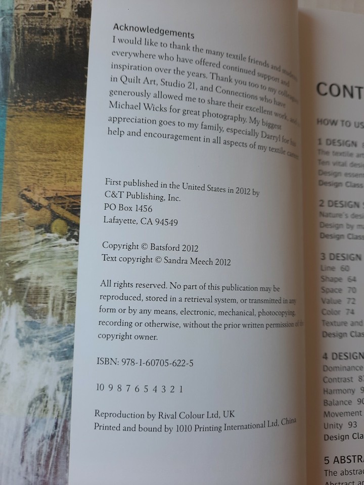 Connecting Design To Stitch Sandra Meech Trade Paperback New Quilting ...