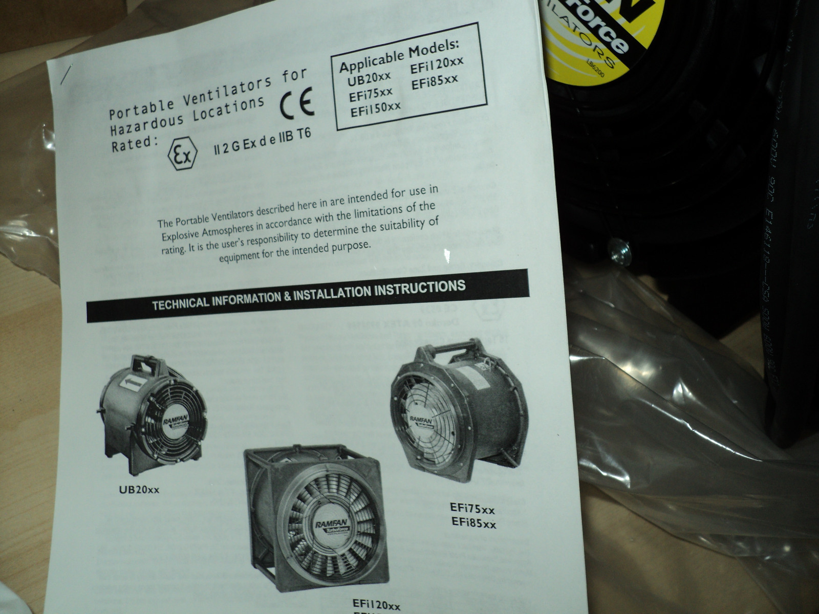 RAMFAN+UB20XX+Confined+Space+Fan+Ax.+Ex-prf+8+in+1%2F3+HP+115v+. for ...