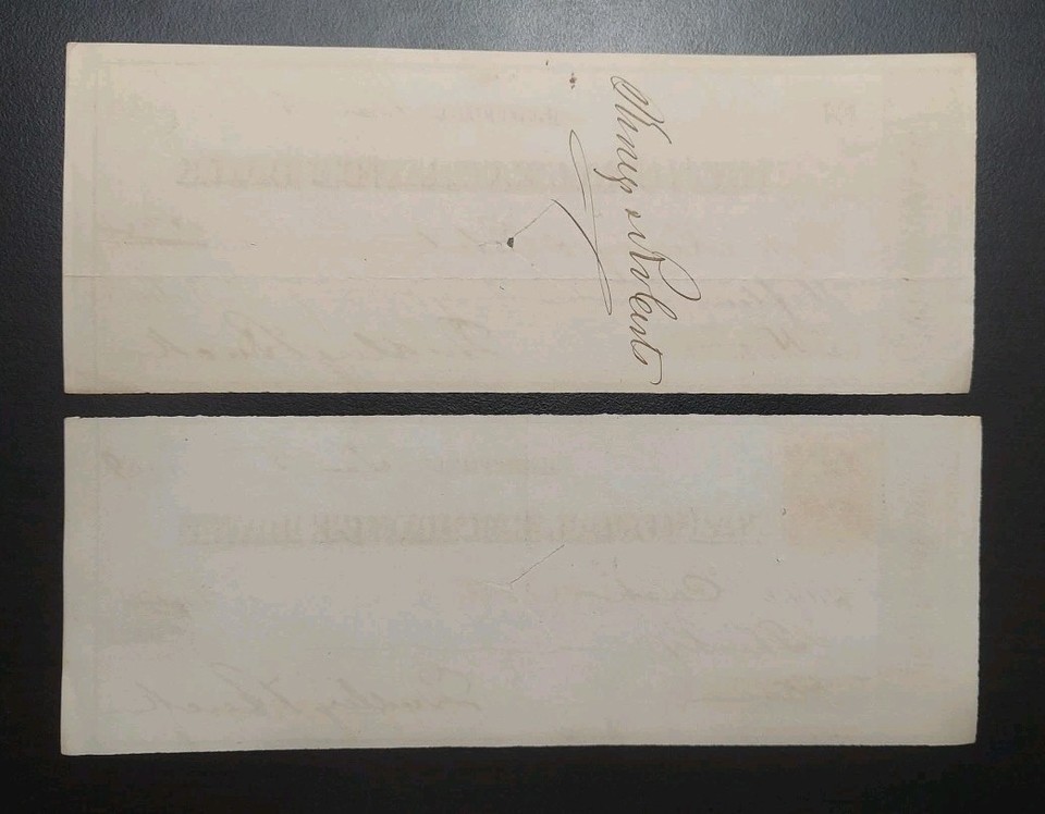 1869 US LOT OF 10 OLD BANK CHECKS WITH REVENUE STAMPS HARTFORD ...
