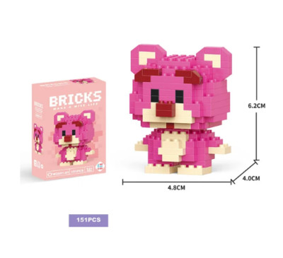 Nanoblock Bricks Mini Baustein pinker Teddy | eBay.de