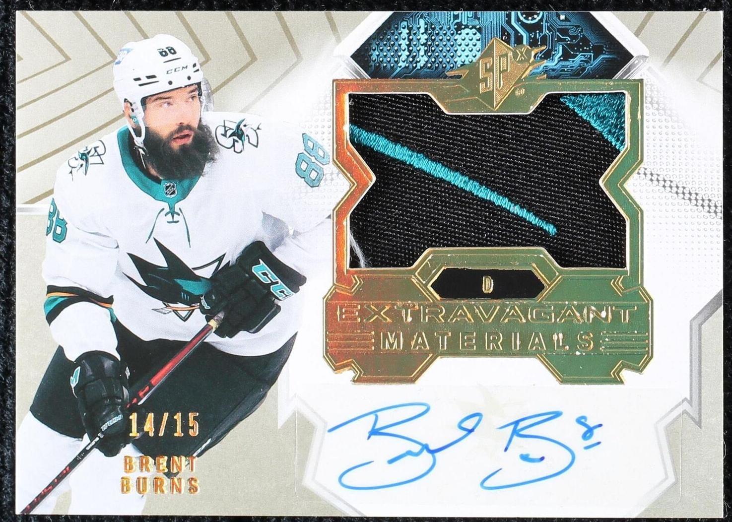 2021-22 SPx - Extravagant Materials Brent Burns #EM-BB Premium ...