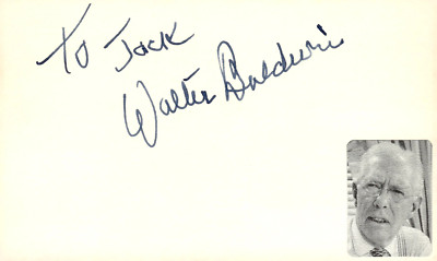 Walter Baldwin Signed Auto 3x5 Index Card Andy Griffith Show | eBay