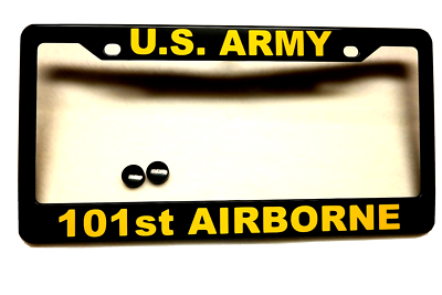 Military License Plate Frame, Polished ABS-U.S. ARMY/101st AIRBORNE ...