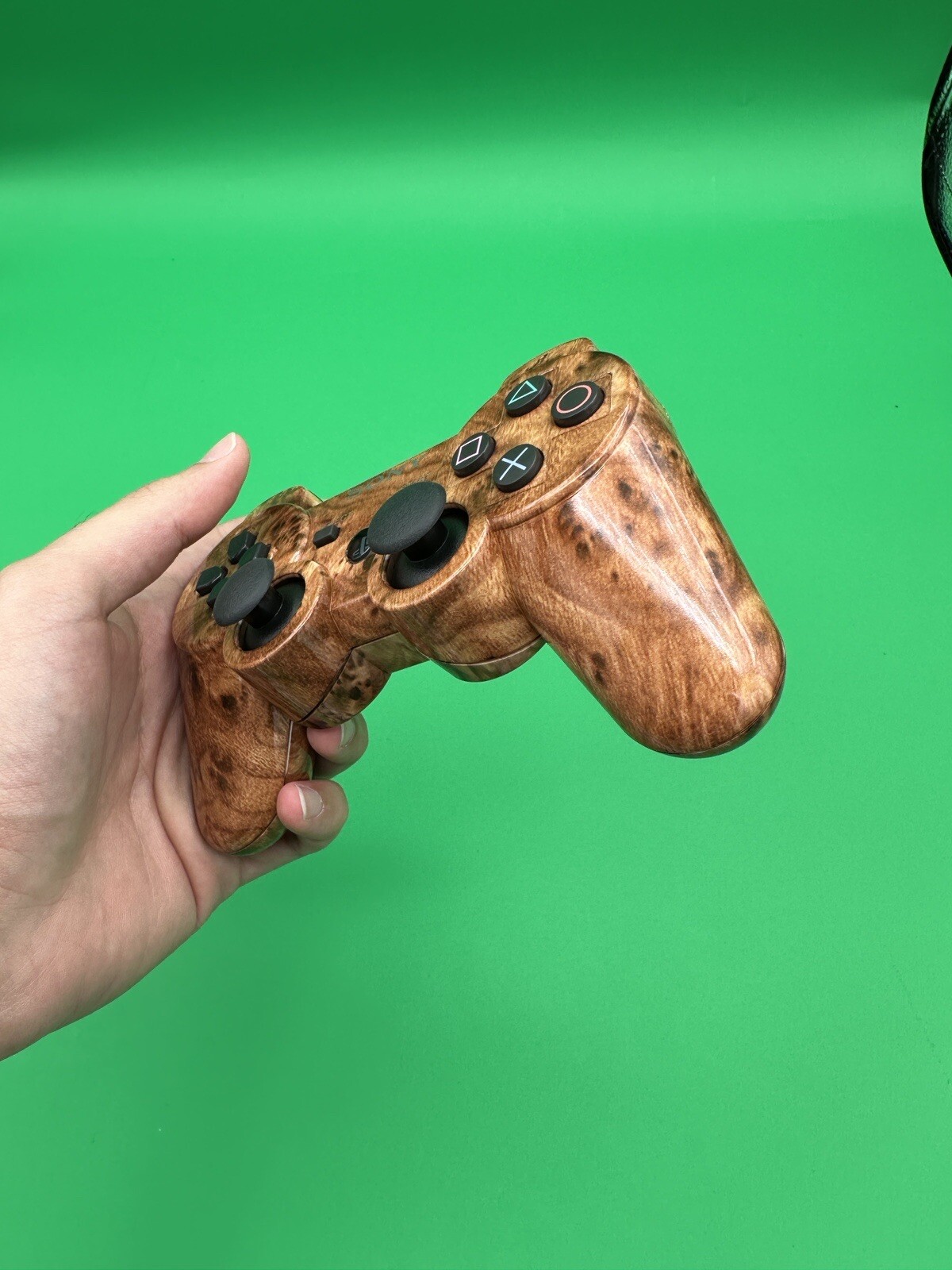 Wireless Controller For PS3 With Cool Wood Custom Design + Charger ...