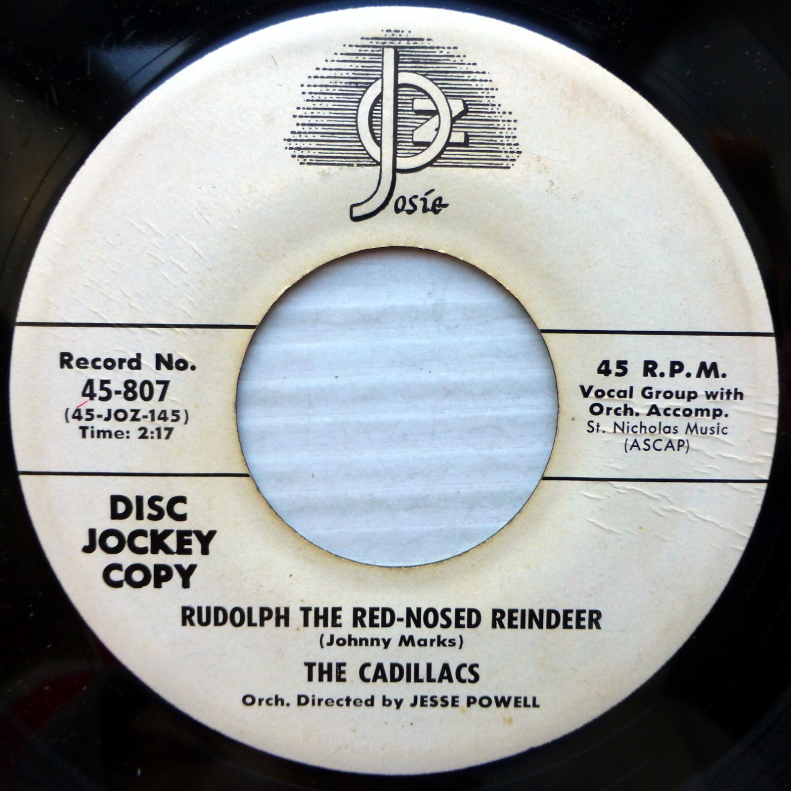 CADILLACS original promo 45 Rudolph Red-Nosed Reindeer ~Shock-A-Doo ...