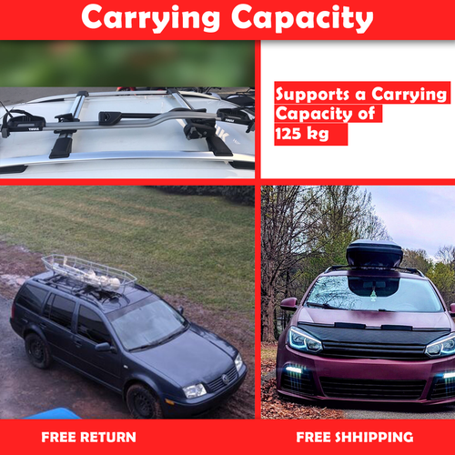 2009-2023 Ford Flex Roof Rack Cross Bars Black Set Luggage Rack Pair To ...