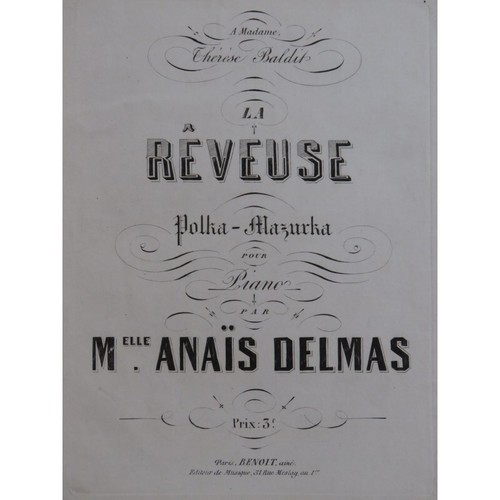 DELMAS Anaïs La Rêveuse Piano XIXe siècle | eBay