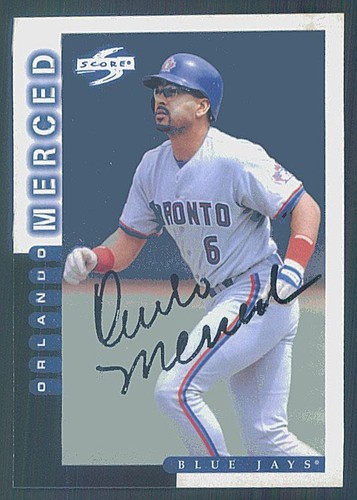 Orlando Merced ~ 98 Score #146 ~ Signed Autographed Card ~ MLB Blue ...