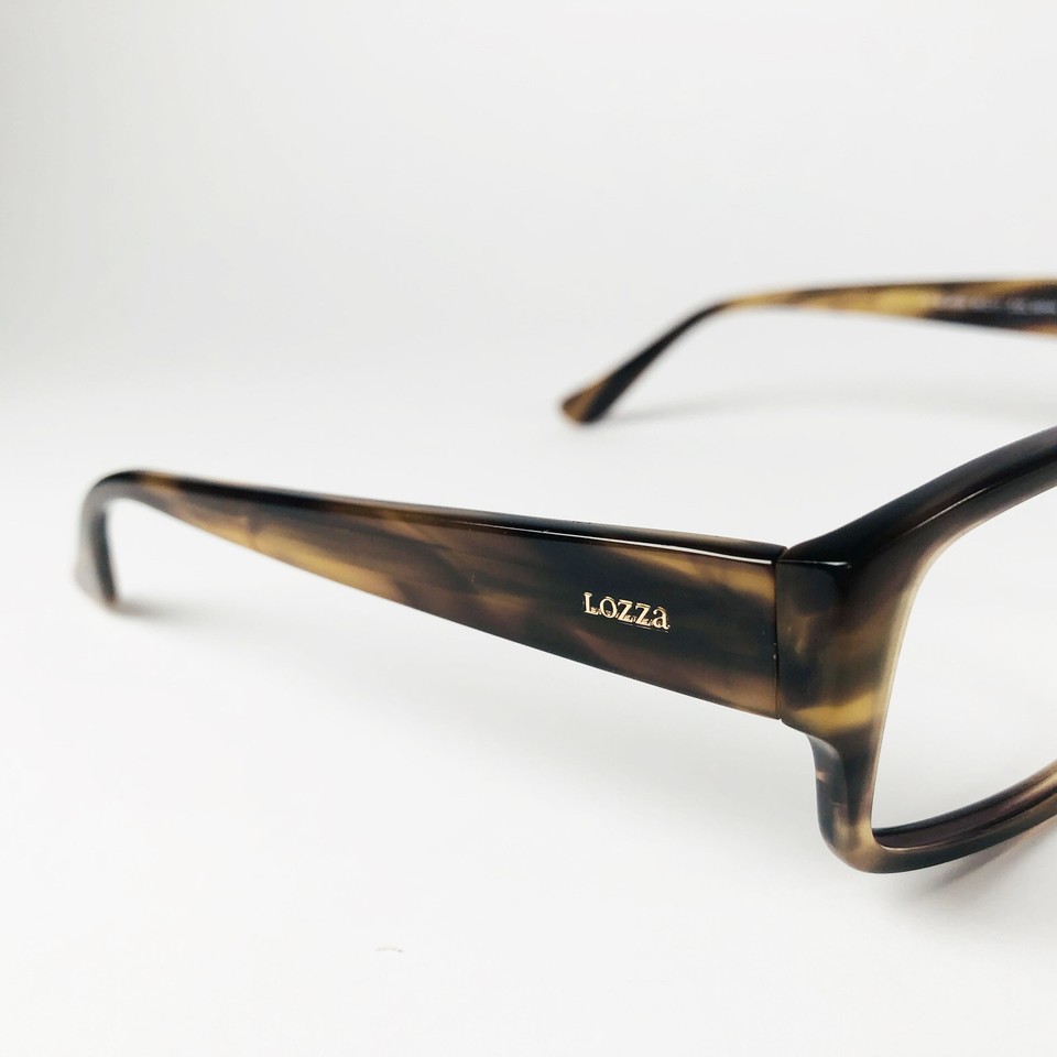 LOZZA eyeglasses MOTTLED BROWN RECTANGLE glasses frame MOD: SL4059 COL ...