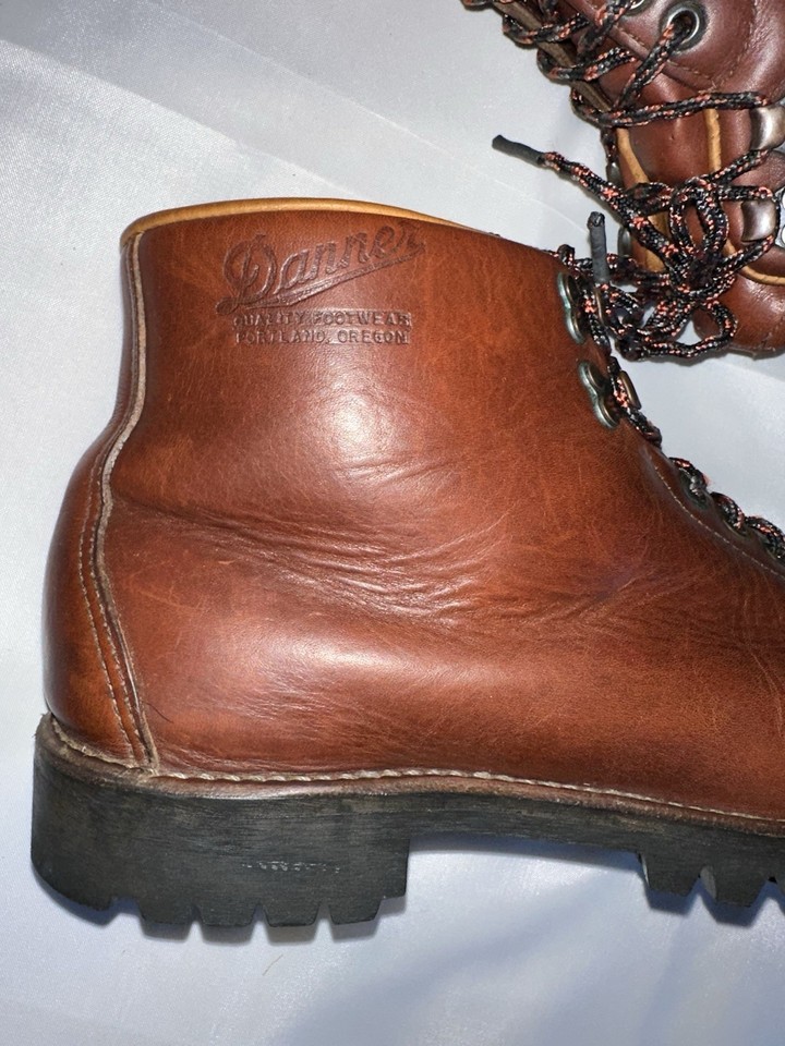 Danner Brown Leather Vintage Hiking Boots, Vibram Soles. USA. 10D | eBay