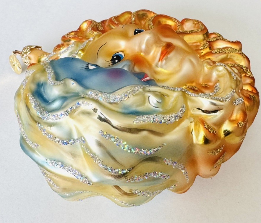 CHRISTOPHER RADKO 5" Ornament BROTHER SUN SISTER MOON Celestial Face 01 ...