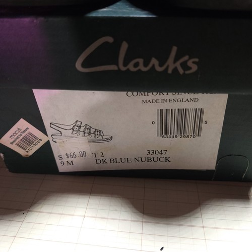 Clarks Springers Womens 9 Sandals Navy Blue W/ Original Box MADE IN ...
