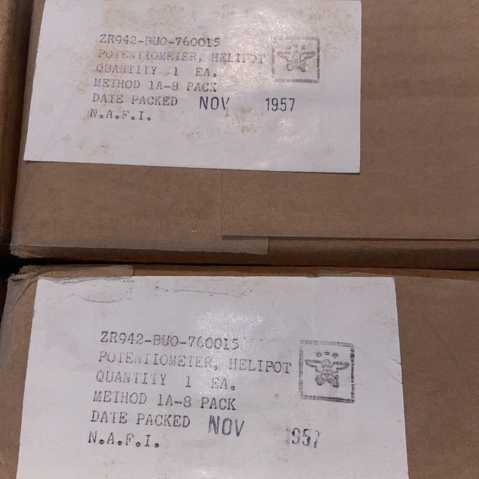 Vintage Potentiometer 1957 Sealed N.A.F.I. Lot Of 4 Sealed See Labels ...