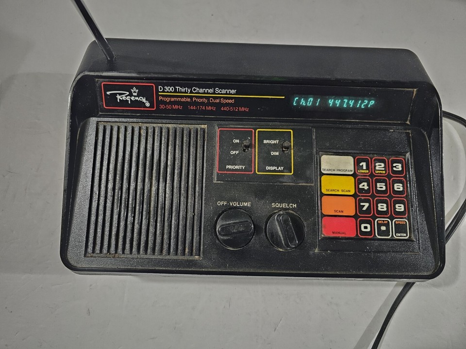 Vintage Regency D300 30 Channel Scanner Radio Programmable Powers On | eBay