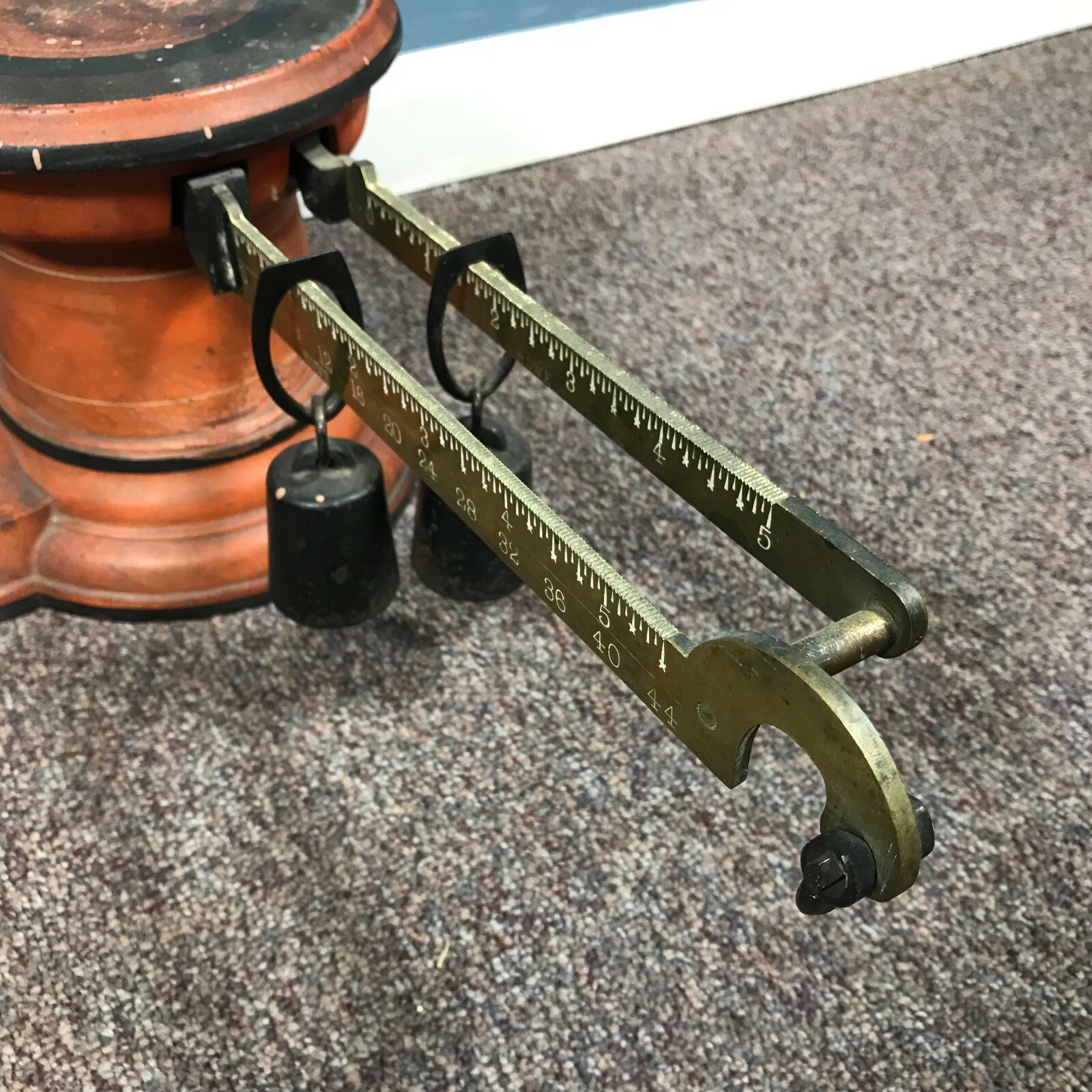 19th C Howe Scale Co Rutland Vt Cast Iron Double Scale Brass Balance ...