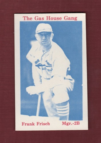 FRANK FRISCH, 1934 St. Louis Cardinals Gas House Gang ~ 1974 TCMA blue ...