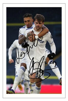 PATRICK BAMFORD & RAPHINHA Signed Autograph 6X4 PHOTO Print LEEDS ...