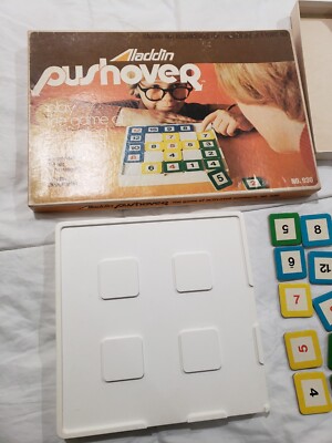 Pushover Board Game of Activated Numbers by Aladdin 1975 100% Complete ...