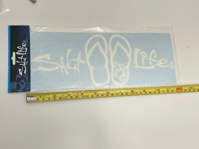 sd49- White Sandals flip flops Salt Life Decal 12" Surface Mount ...