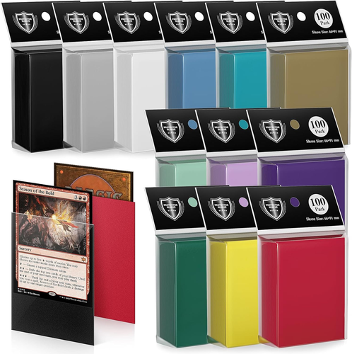 1200 Pack Card Sleeves, Matte Dual Trading Card Sleeves with Opaque ...