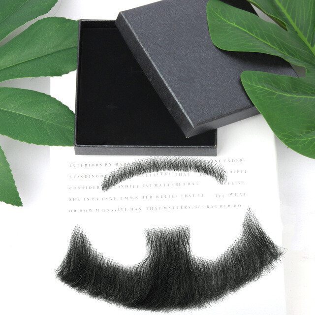 Fake Beard Hand Made Real Human Hair Lace Comfortable Invisible ...