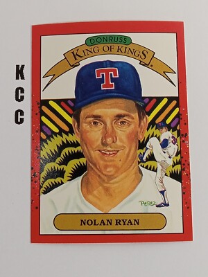 1990 Donruss Baseball Diamond Kings Nolan Ryan Error Card No Number ...