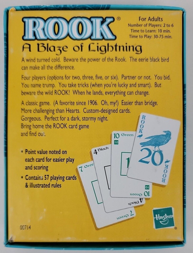 ROOK Trick-Taking Card Game 100% Complete Playing Deck Black Bird Box ...