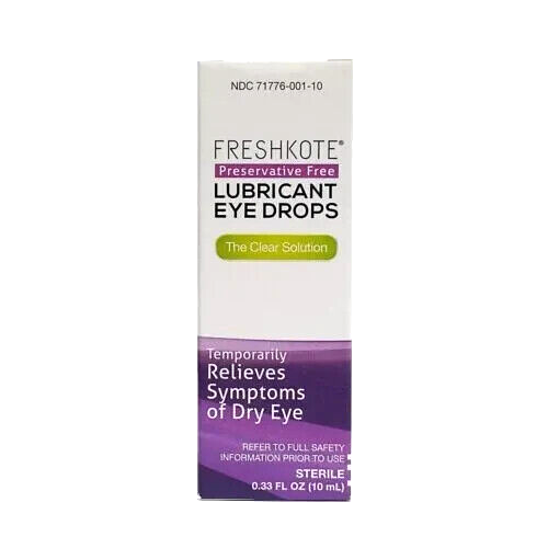 Freshkote Preservative-Free Lubricant Eye Drops Dry Eyes, 0.33 Oz ...