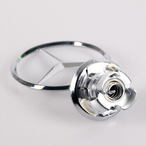Chrome Star Bonnet Hood Logo Emblem Badge fit Mercedes Benz W124 W202 ...