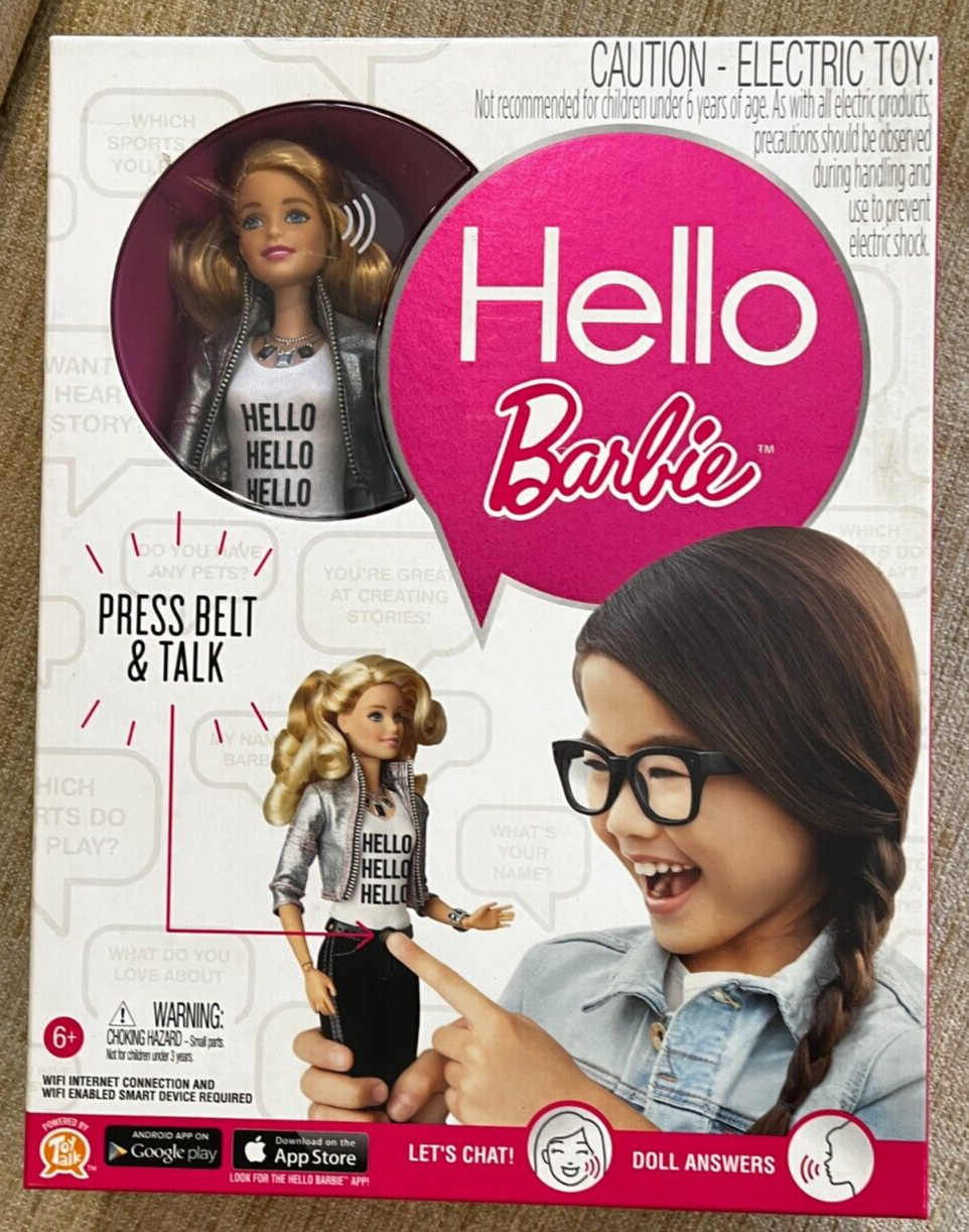 Hello Barbie Doll Blonde Interactive Talking Speech Recognition Mattel ...