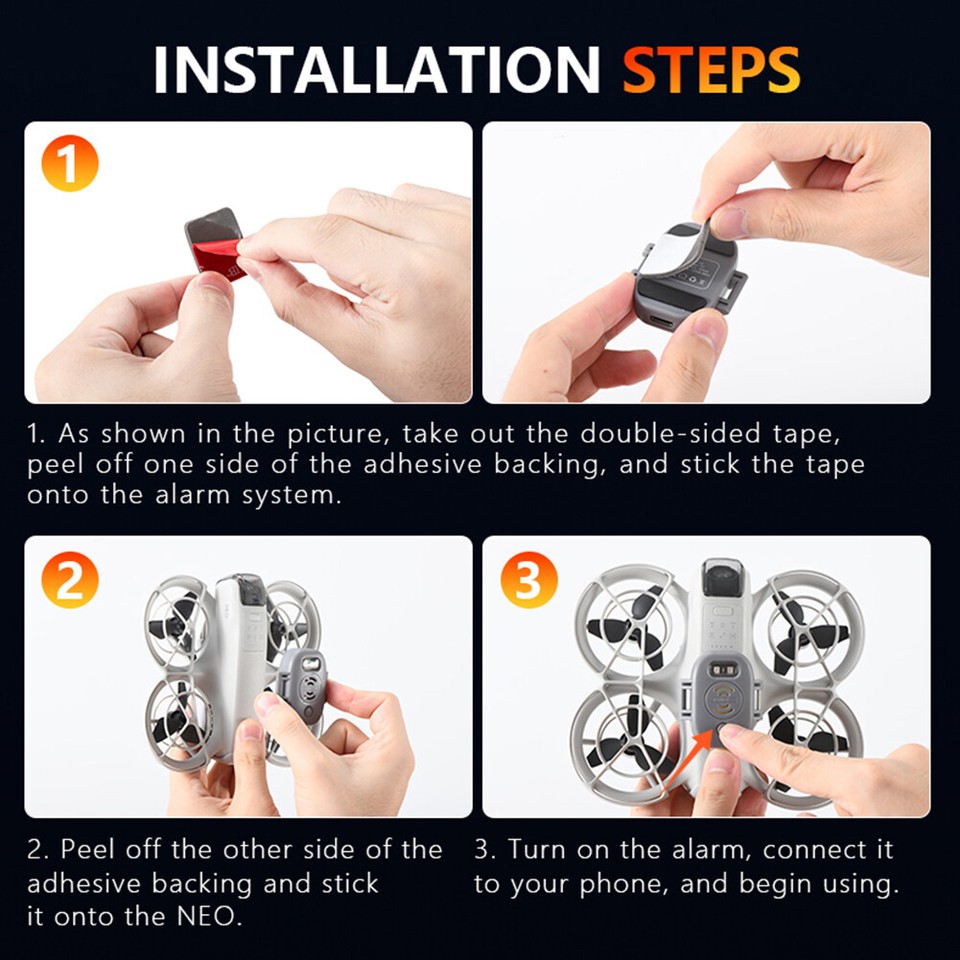 For DJI Neo Drone Alarm Buzzer Finder 120dB Buzzer Remote Alarm with ...