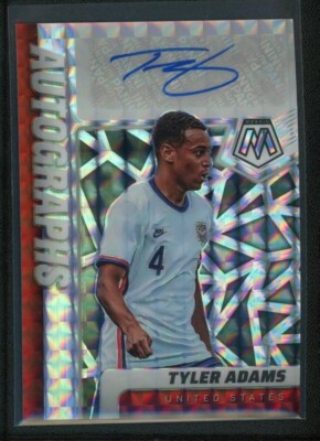 2021-22 TYLER ADAMS AUTO PANINI MOSAIC FIFA ROAD TO WORLD CUP SILVER ...