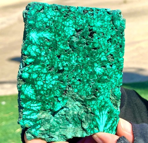 153g Malachite Slice Natural Polished Freeform Reiki Healing Crystal Gemstone | eBay