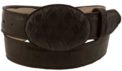 Western Cowboy Leather Belt Anteater Print Brown Rodeo Buckle Cinto ...