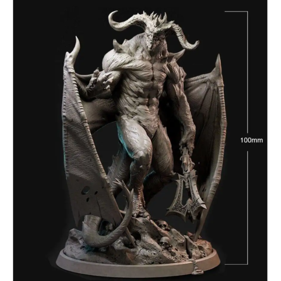 1/18 100mm 3D Print Model Kit Warrior Demon Balrog Devil Unpainted | eBay