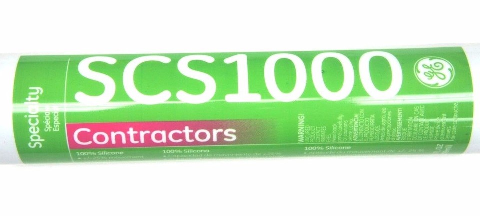NEW GE SCS1000 CONTRACTORS SILICONE SEALANT WHITE, CASE OF 24, SCS1002 ...