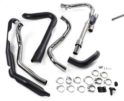 Cobra PowerPort Head Pipes Dual Bungs w/Raven Black Heat Shield ...