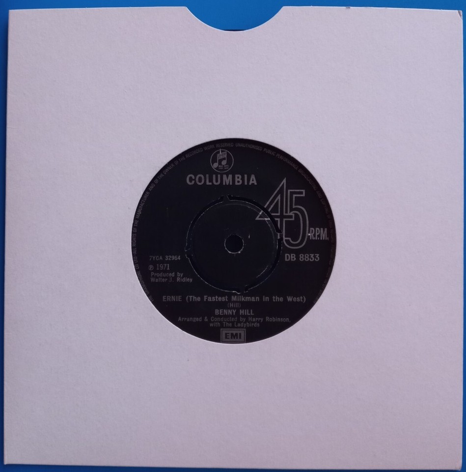 BENNY HILL - ERNIE (The Fastest Milkman In The West) ORIGINAL UK 7 ...