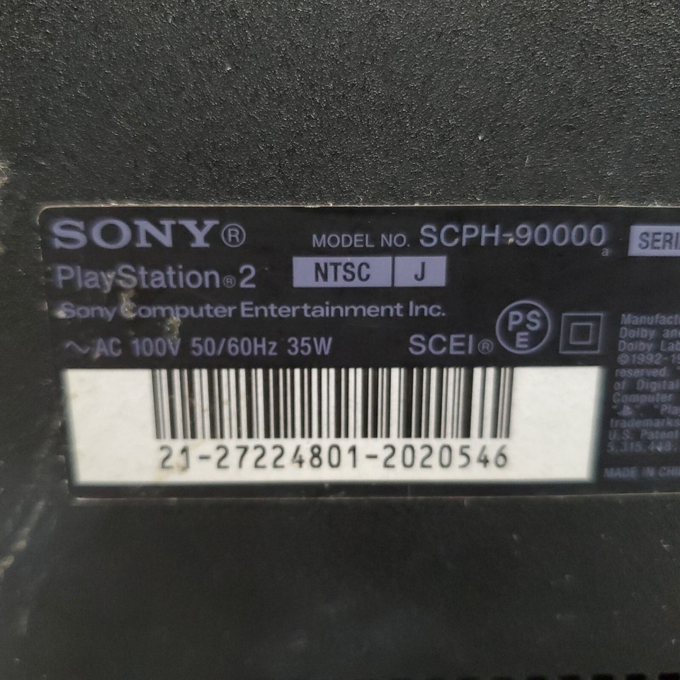 "Region Free" SONY Playstation 2 PS2 Slim Console SCPH-90000 Charcoal ...