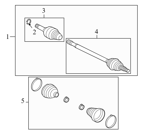 Pair Rear CV Axle Assembly Dirveshaft C2Z2247 C2Z2245 Fit Jaguar XF ...