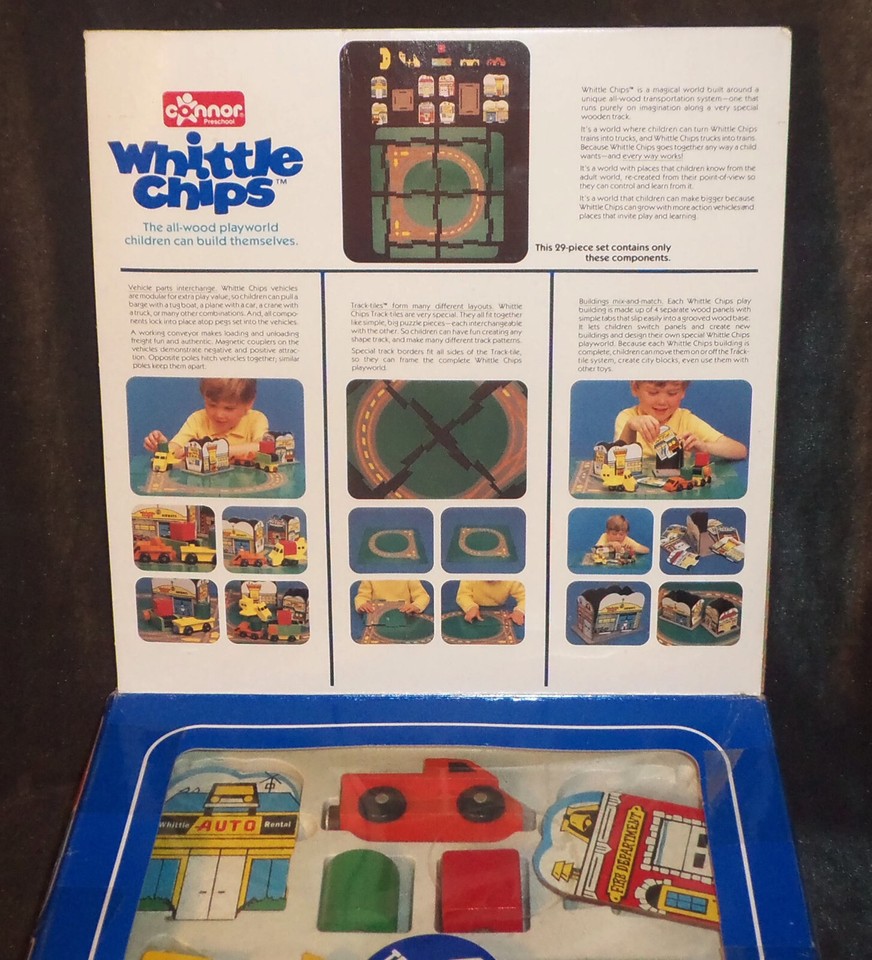 Vintage 1985 Connor WHITTLE CHIPS #8123 Magnetic Wooden Airport 29 Pc ...