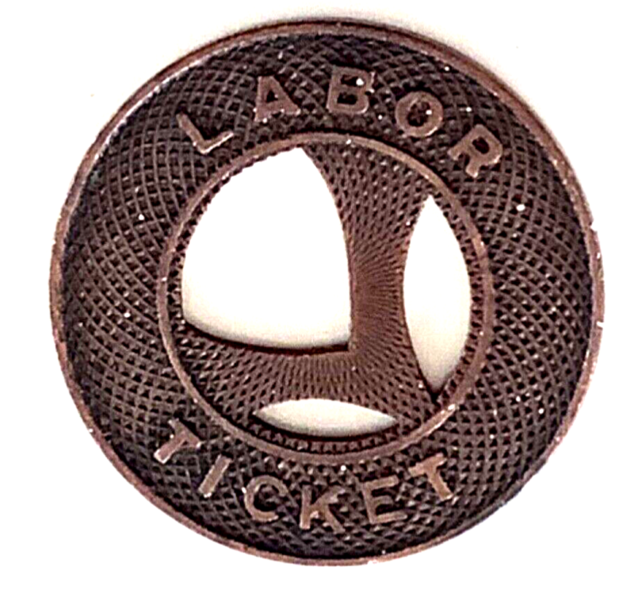 SAGINAW MICHIGAN 1919 TOKEN LABOR TICKET ATWOOD CATALOG 845E | eBay