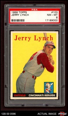 1958 Topps #103 Jerry Lynch Reds PSA 8 - NM/MT | eBay