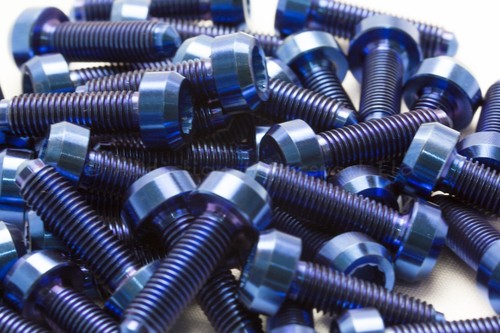 10x Titanium Blue Bolts for BBS Split Rim Wheels, M7 x 24mm for RX2 ...