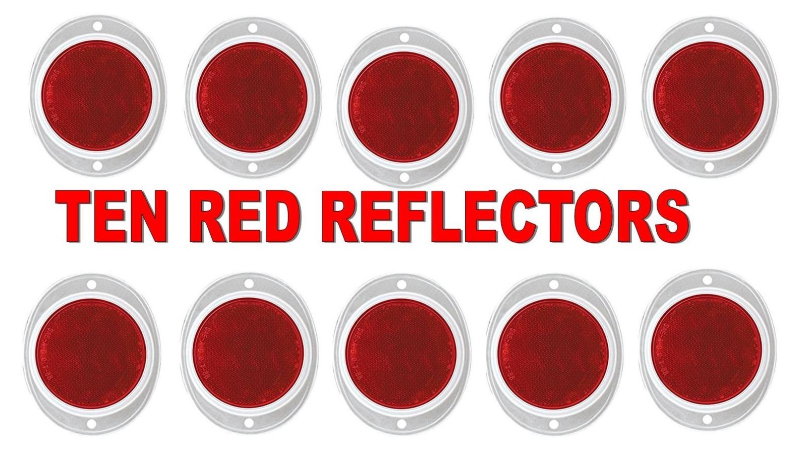 3" Round Red Reflectors with Aluminum Base (10 PCS) | eBay