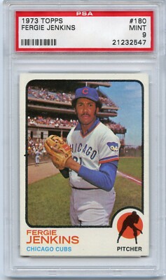 1973 Topps Baseball Fergie Jenkins #180 Chicago Cubs PSA 9 MINT | eBay