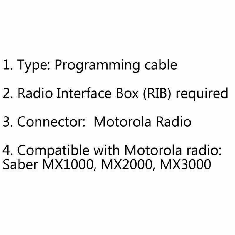 1Pc Com Port Programming Cable Fit Saber MX1000 MX2000 MX3000 Radio DT ...