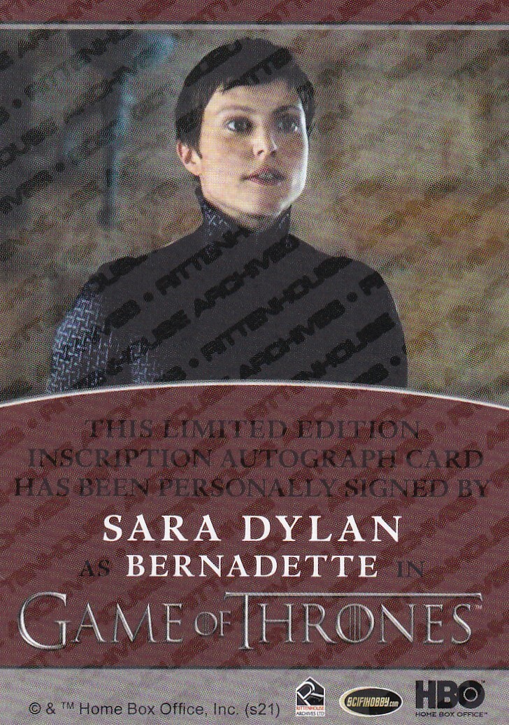 Sara Dylan Game Of Thrones Game Of Thrones" Valar Morghulis (TV