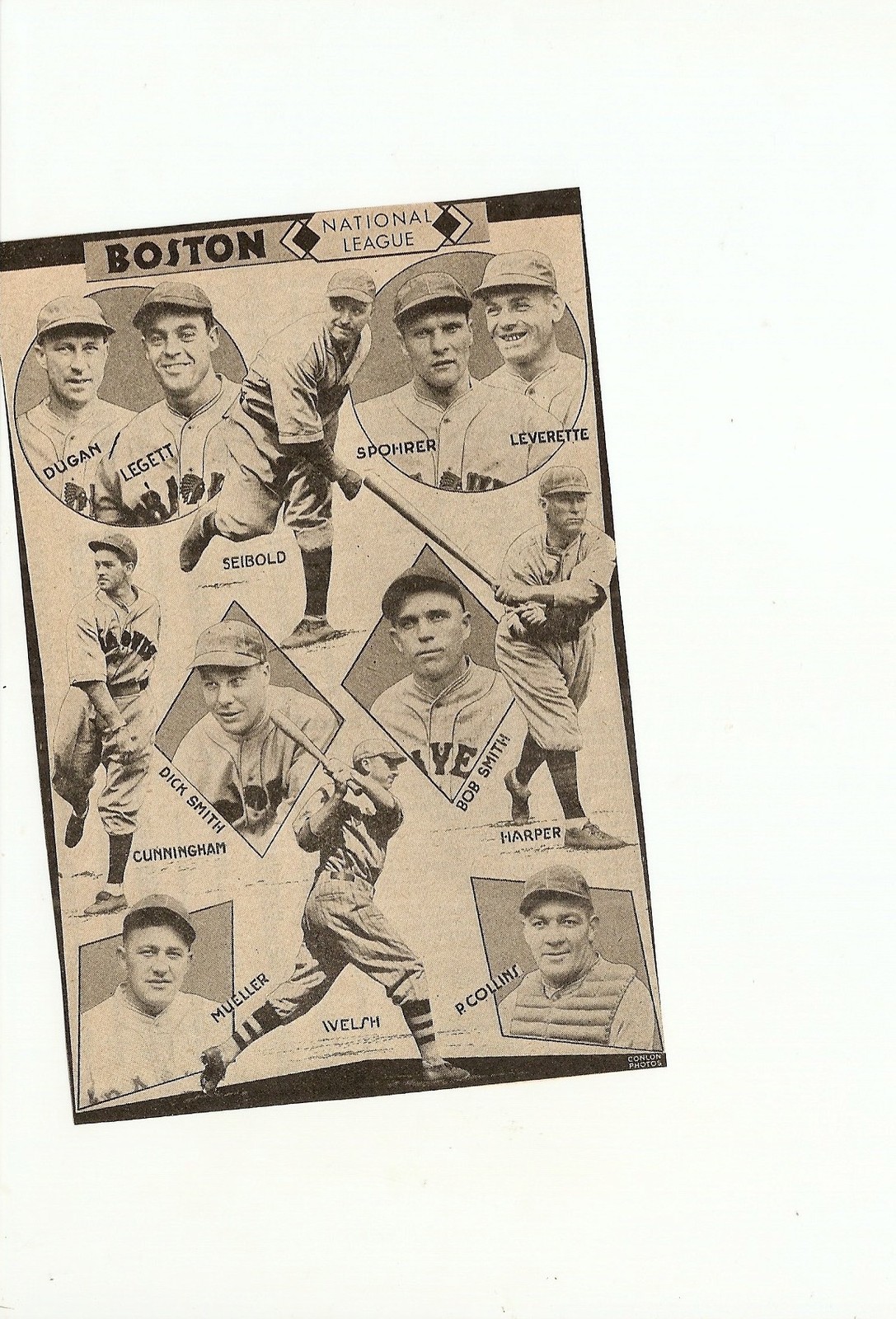 Braves 1929 Team Picture Al Spohrer Dick Smith Bob Smith Ripper Collins ...
