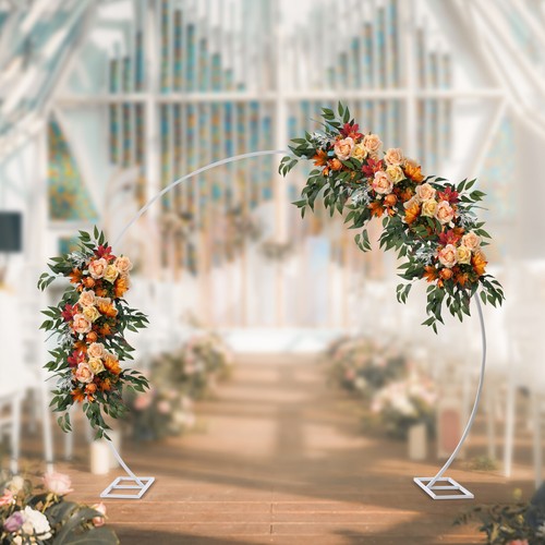 Large Circle Wedding Metal Arch 8.5ft Garlandbackdrop Stand Flower ...
